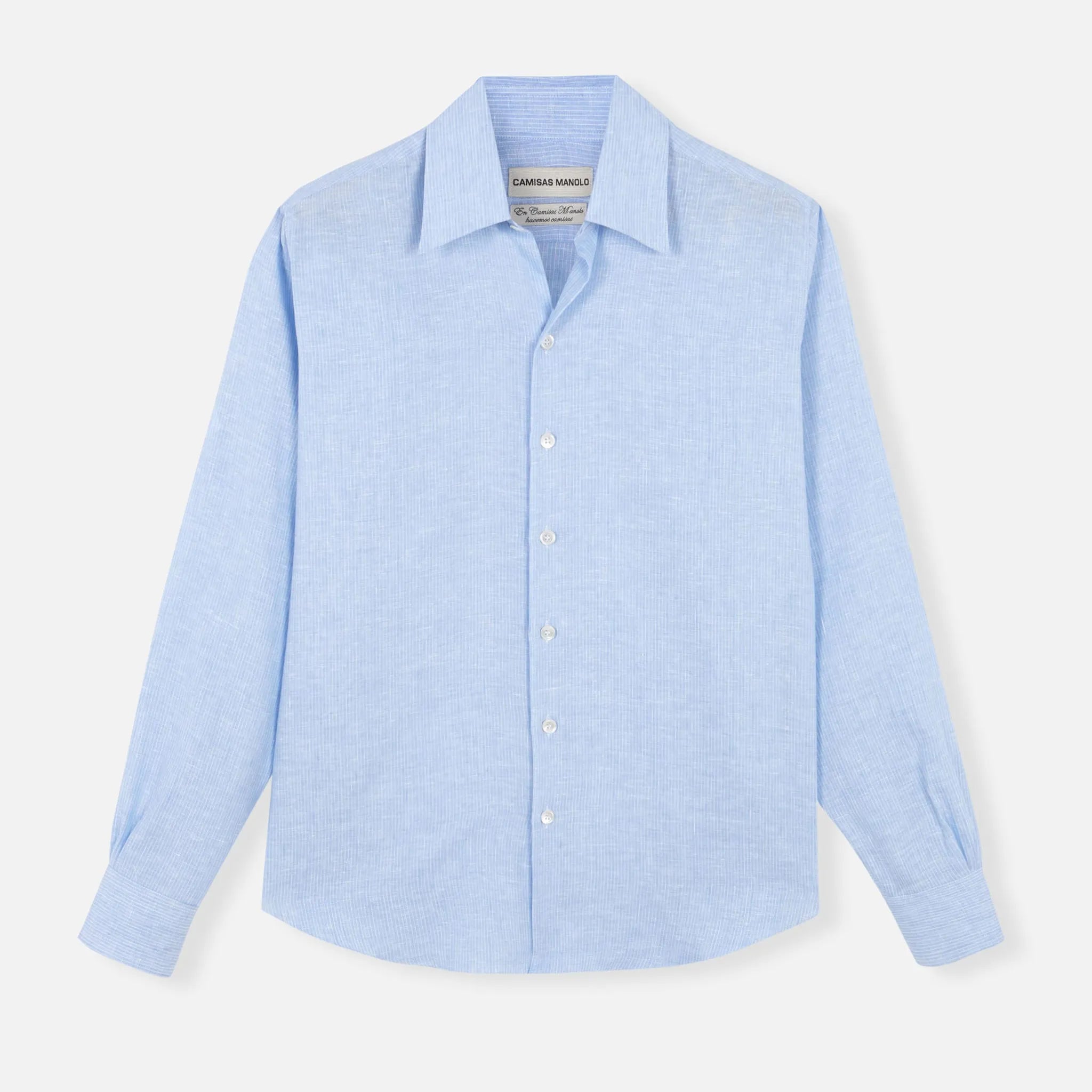 CAMISAS MANOLO - LIGHT BLUE WHITE STRIPES NORMAL SHIRT – STUDY SHOWROOM ...